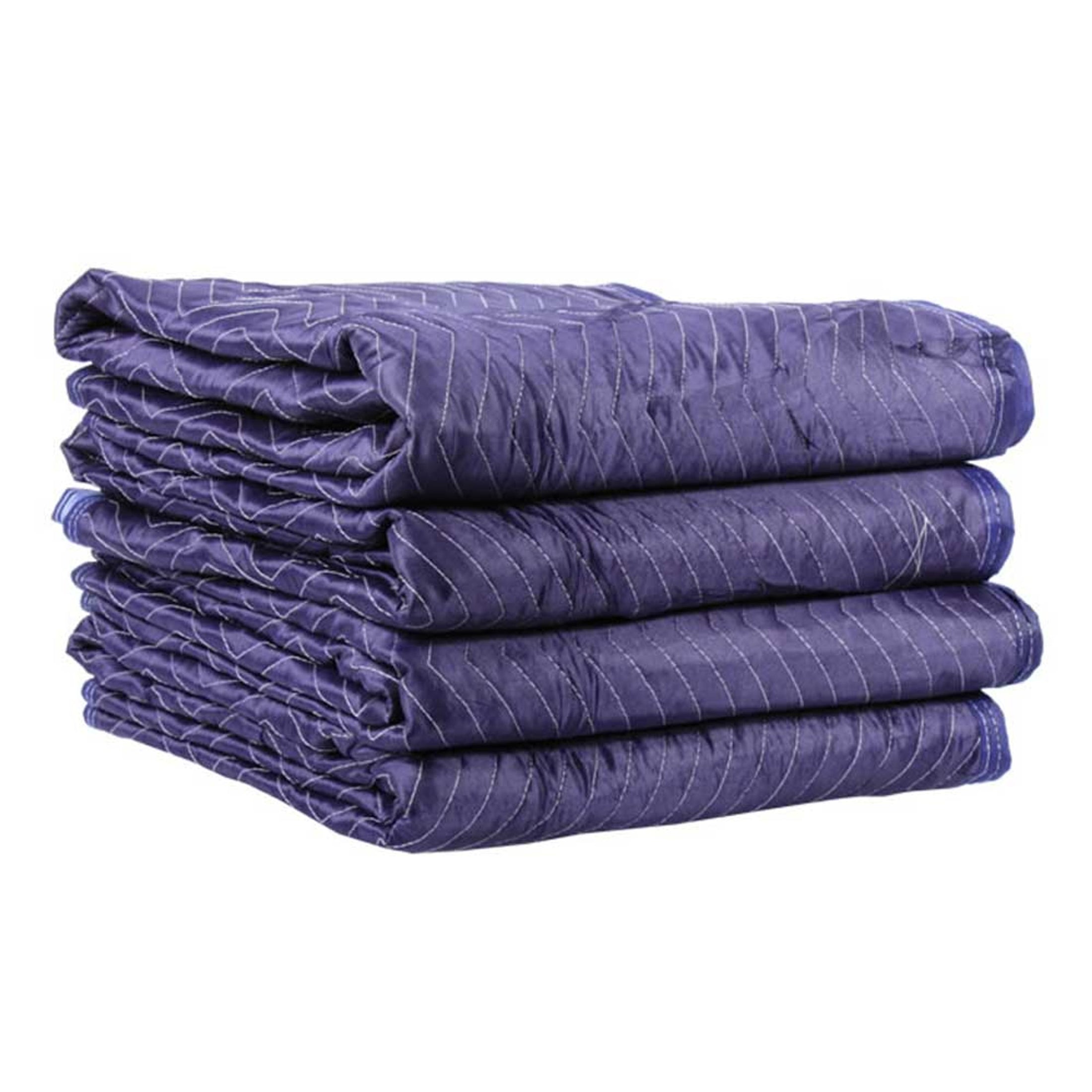 Moving Blankets - MEGA MOVER 72"X80" Blue/Blue 4-Pack Moving Pads