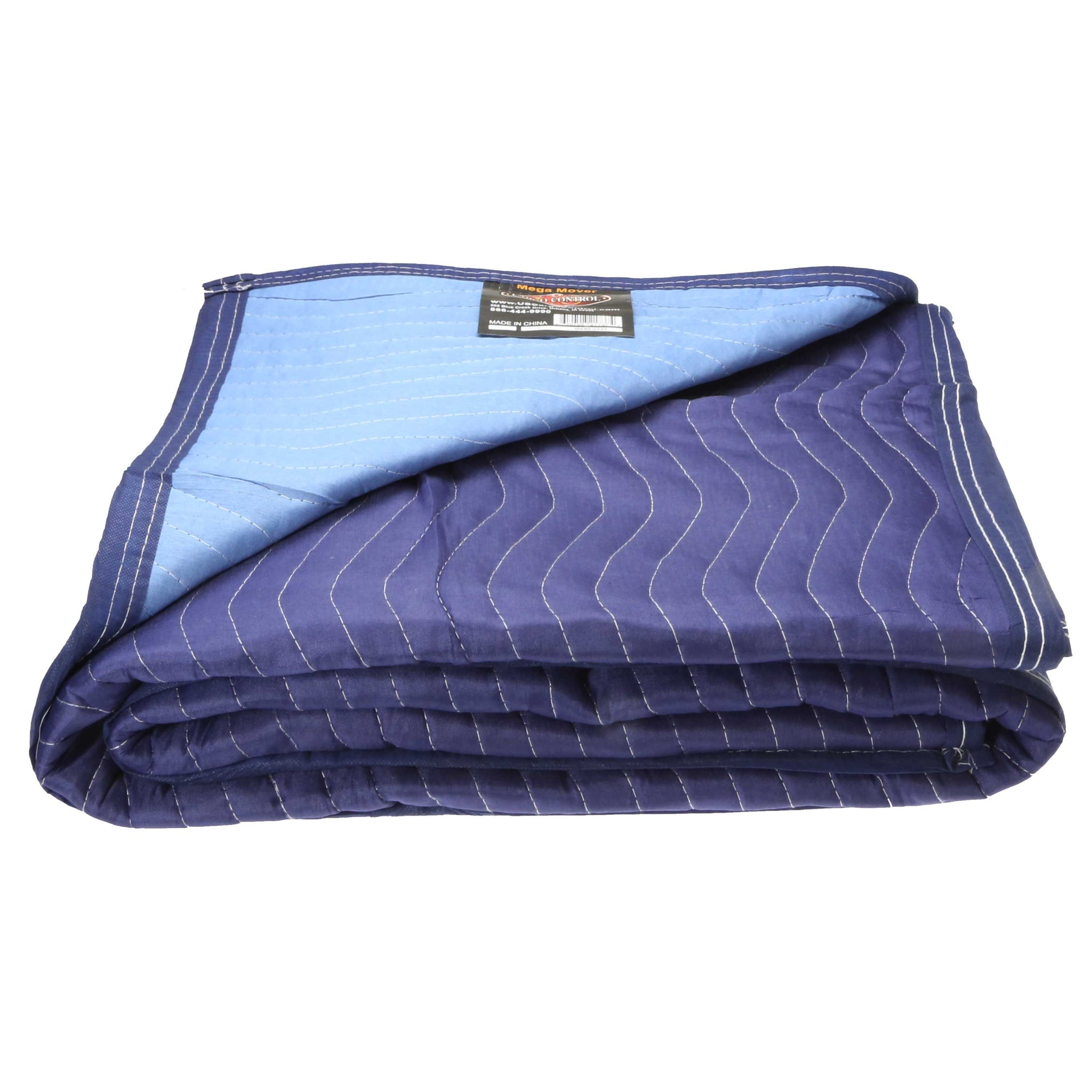 Moving Blankets - MEGA MOVER 72"X80" Blue/Blue 4-Pack Moving Pads