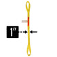 1" x 3' Nylon Lifting Strap | Reinforced Twisted Eye & Eye | 1 Ply