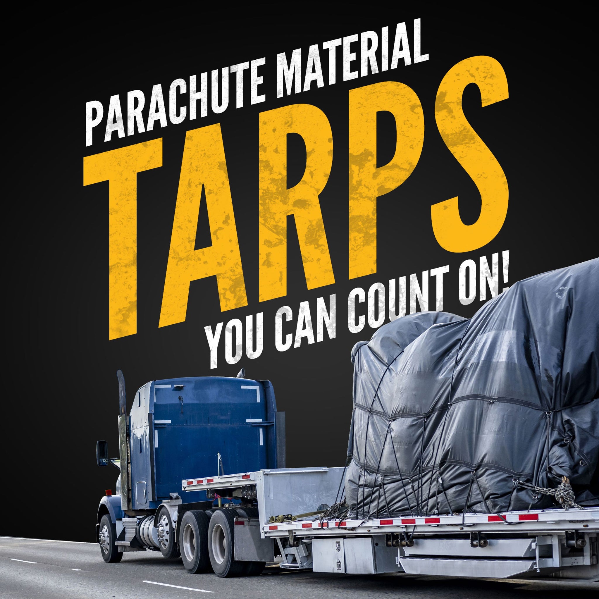 25x27 Parachute Material Tarp | 8' Drop & Flap | 18 oz/6oz Airbag Tarp