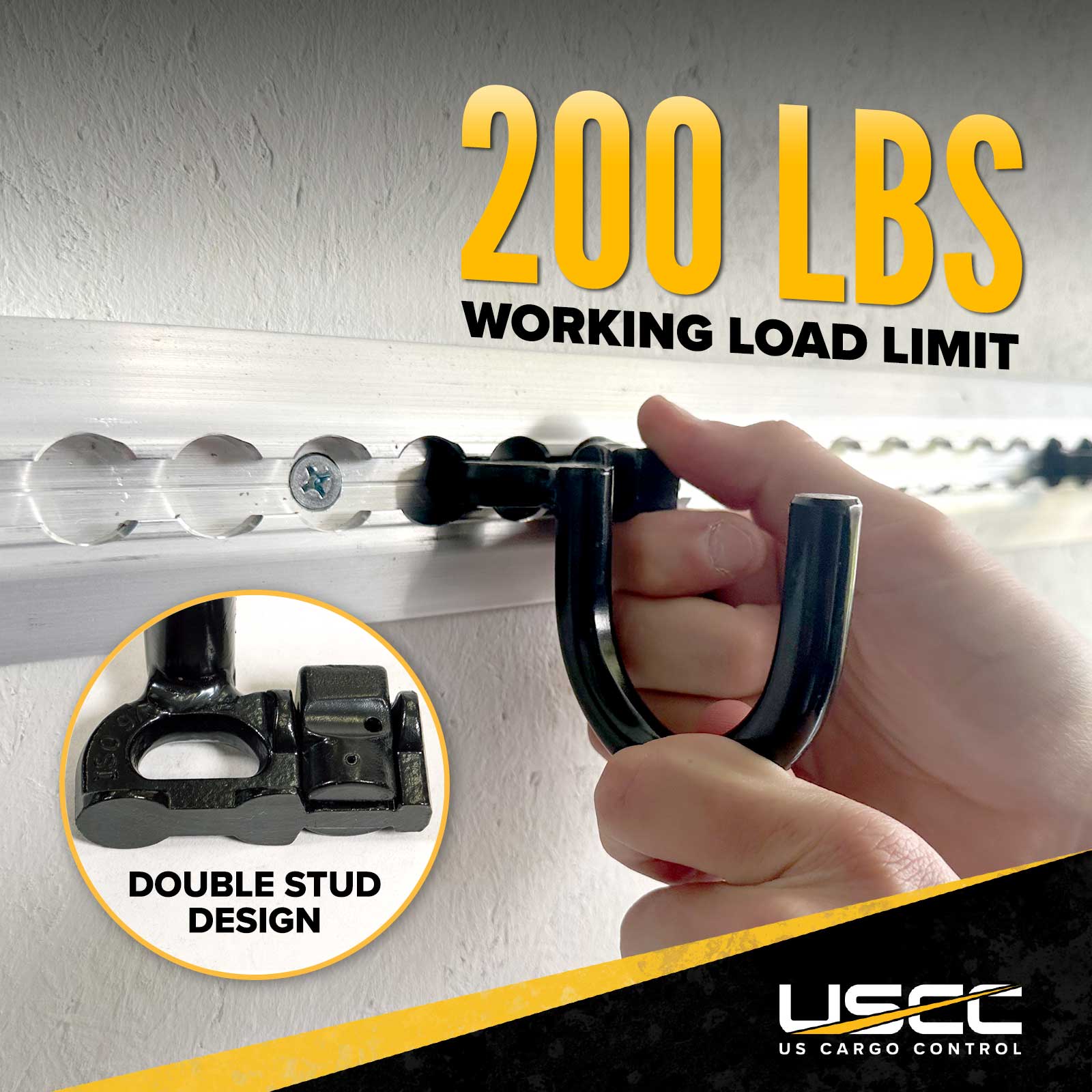 Small L-Track Hook | Compact L-Track J-Hook