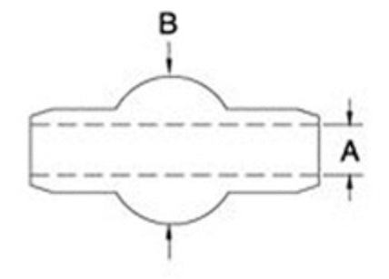 Double Shank Ball Swage - Stainless Steel Type 316 - 1/16"