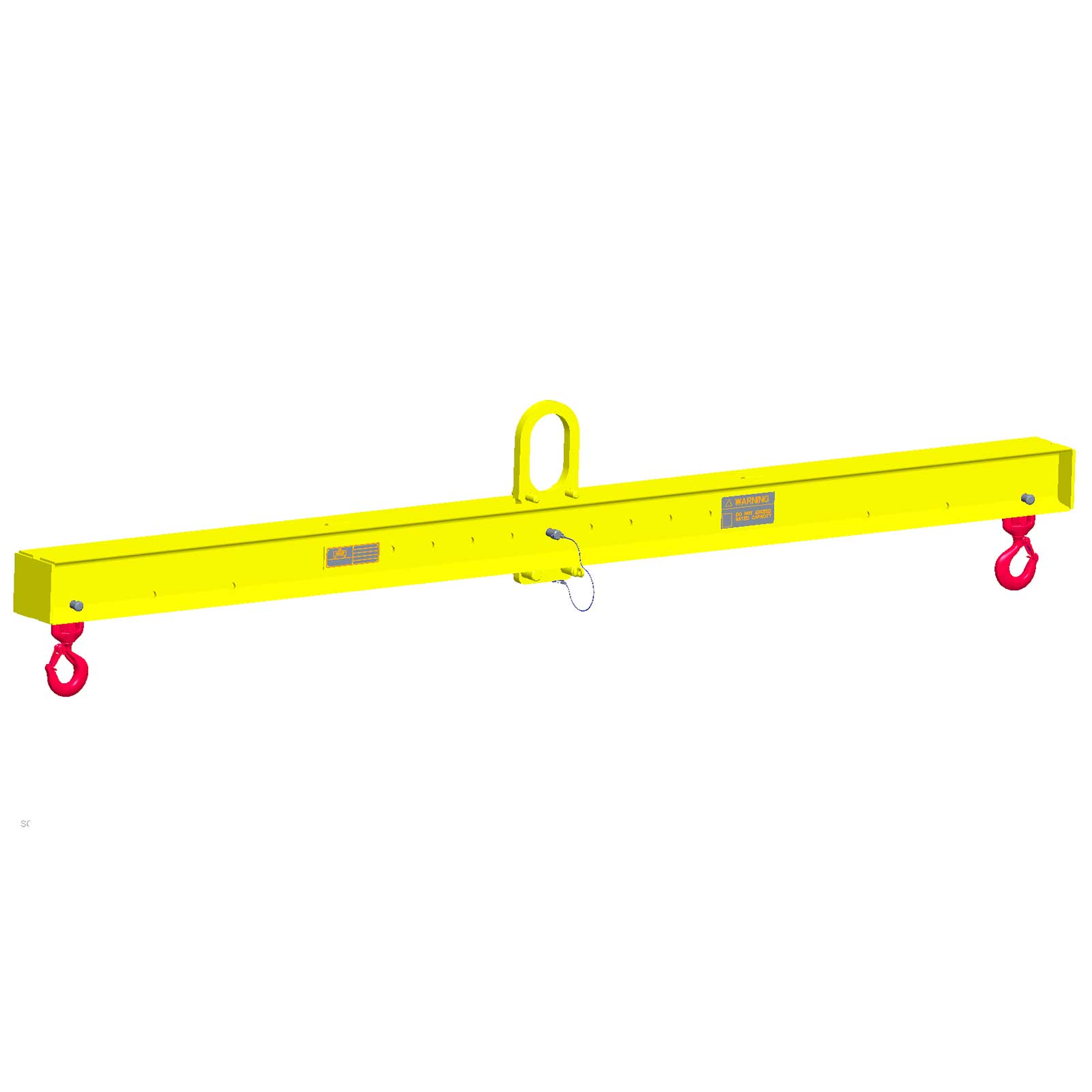 Standard Adjustable Lifting Beam w/ Swivel Hooks - 2,000 lb Capacity ...