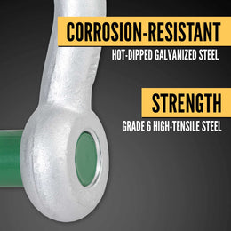 3/8" Van Beest Green Pin® G-4161 Screw Pin Anchor Shackle - 1 Ton