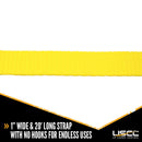 1" x 20' Yellow Endless Ratchet Strap