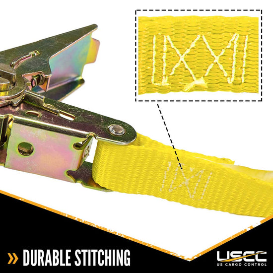 1" x 20' Yellow Endless Ratchet Strap