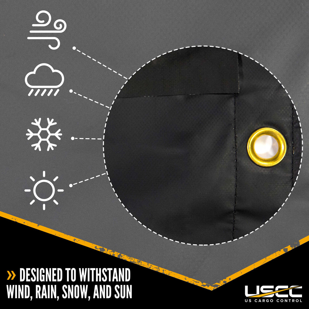 Lightweight Lumber Tarp - 20' x 20' (6' Drop & Flap) - 14 oz. Black Ta