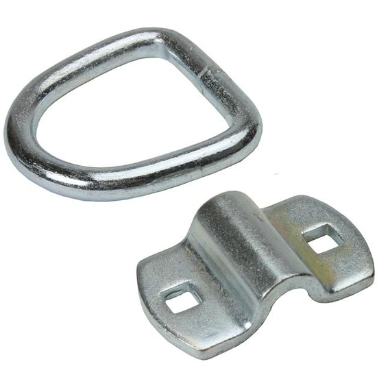 2-5/16" Stainless Bolt-On D-Ring & Mounting Bracket - 6,000 lbs. BS