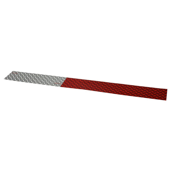 Reflective Vinyl Tape - 2"x18" Red/White Diamond Plate Tape