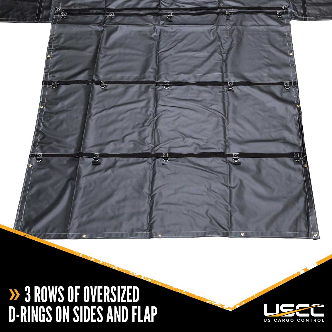 24' x 18' Heavy Duty Lumber Tarp | 8' Drop & Flap - 18 oz. Black Tarp