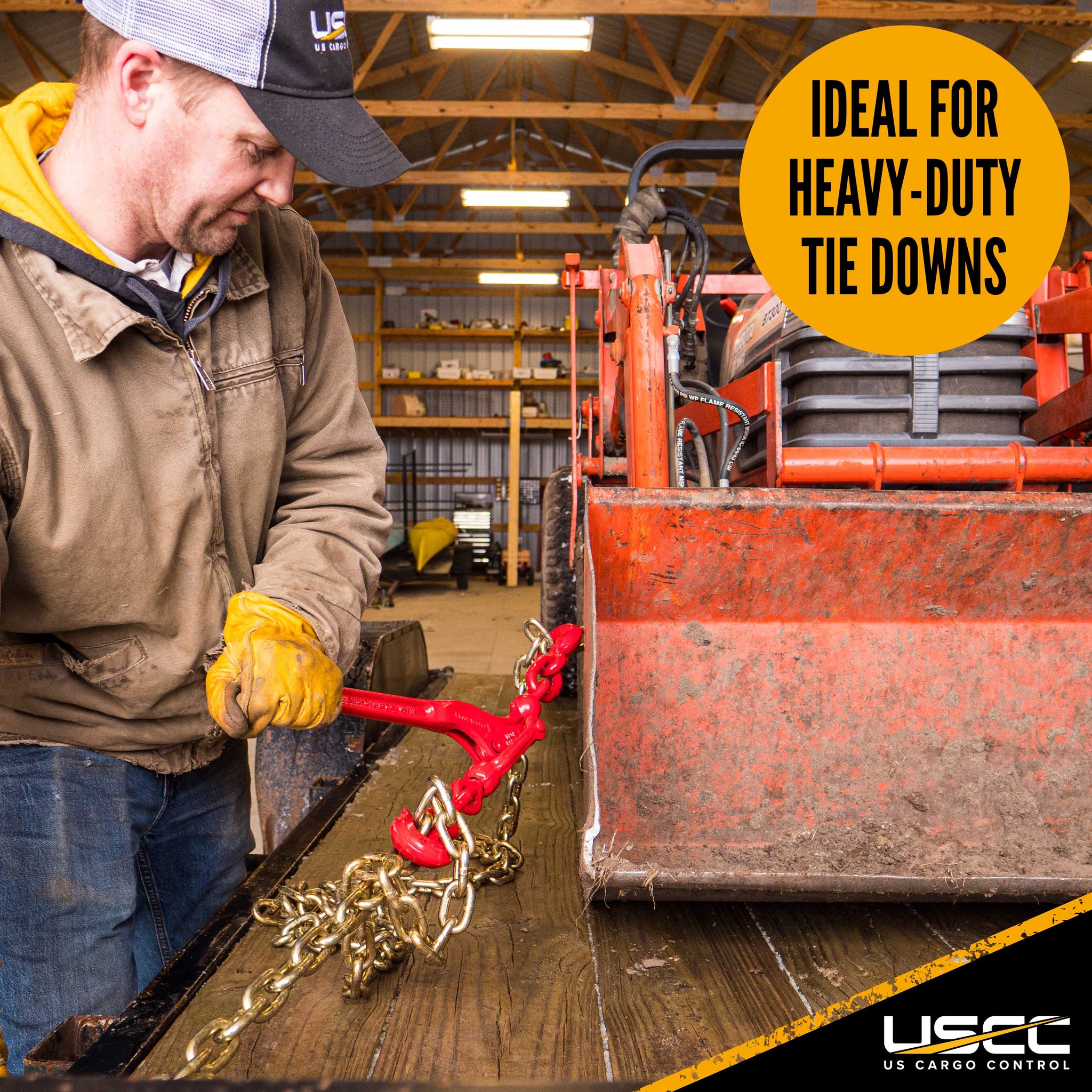 3/8" Grade 70 Tie Down Chain | Transport Chain By the Foot | USCC