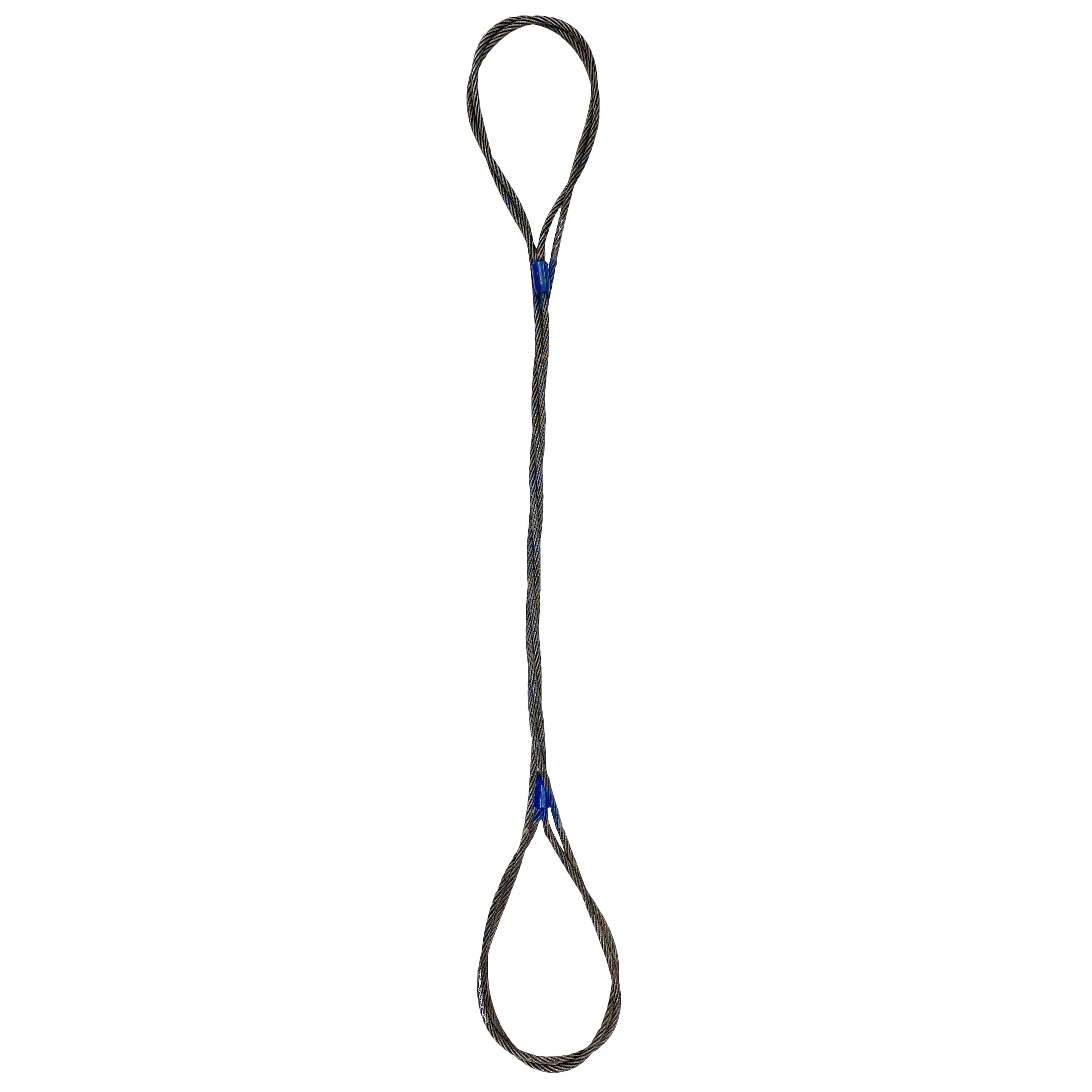 3/8" x 8' Three Part Braided Wire Rope Sling