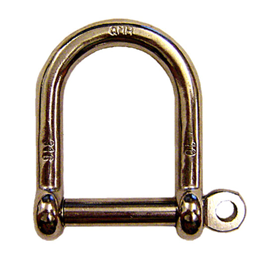 Stainless Steel - Screw Pin Wide D Shackles | USCargoControl