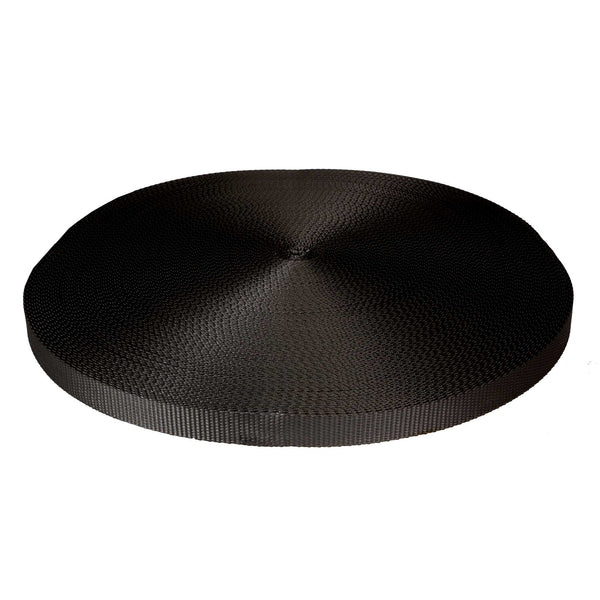 Black Polyester Web - 1" 4.5K Cargo Webbing