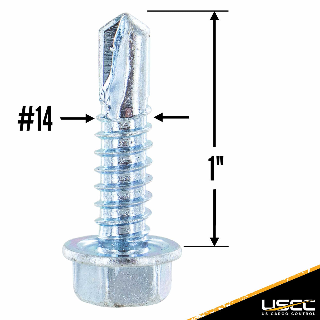 E-Track Screw Pack 1" Hex Screw w/ Self Drilling Tip (10 pack)