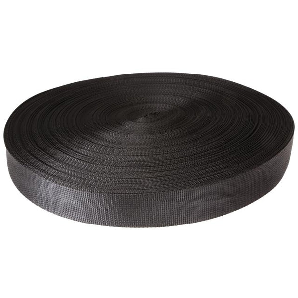 Black Polyester Web - 2 x 300' 6K Cargo Webbing