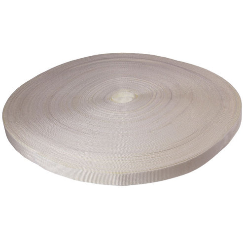 White Polyester Web - 1" x 300' 4.5K Cargo Webbing