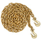 3/8" X 9.62' G70 Transport Chain | Tie Down Chain with Clevis Grab Hooks