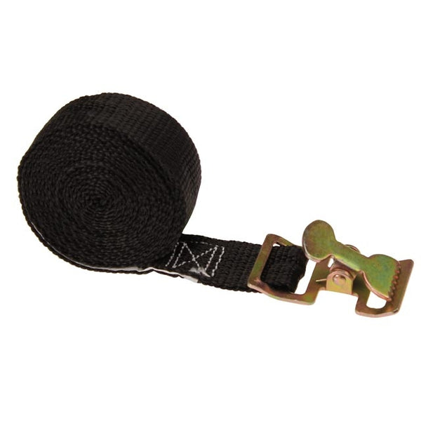 1" X 8' BLACK Action Spring Buckle Strap
