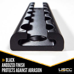 6" Aluminum L-Track | Black Anodized Finish