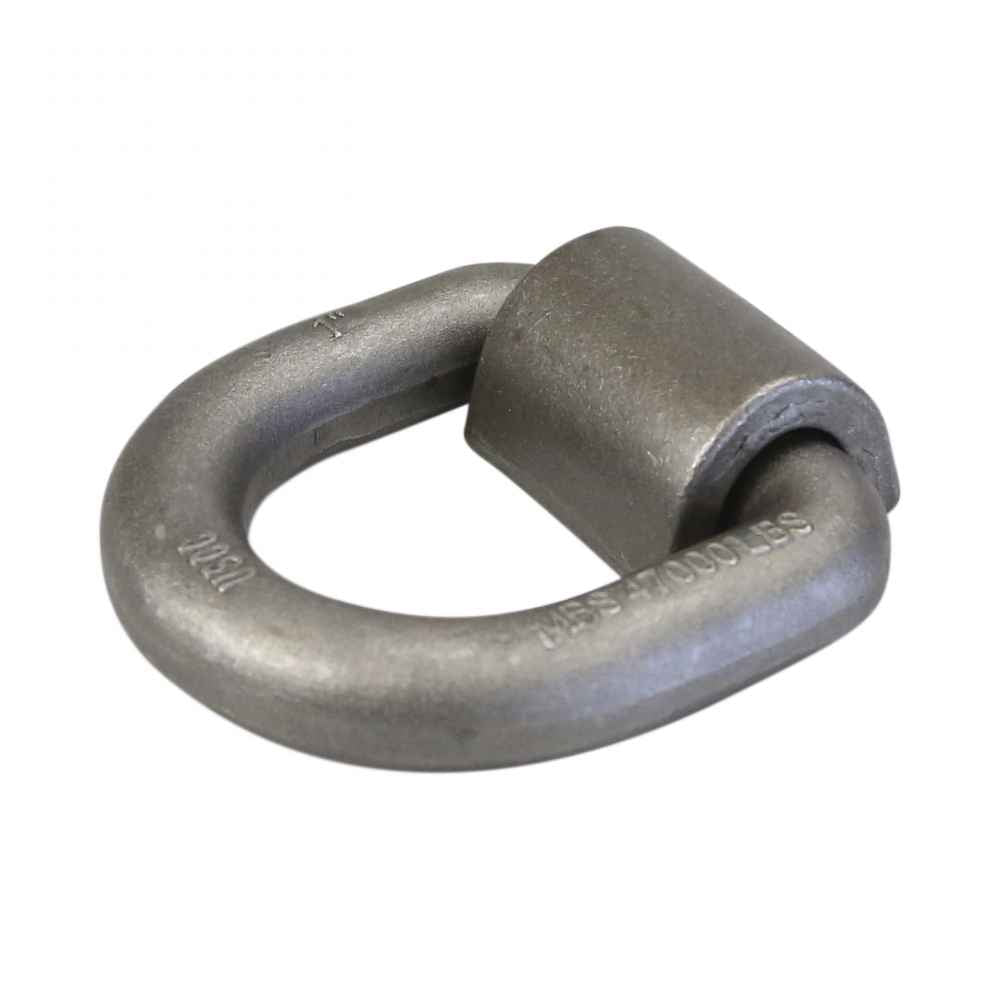 1" Weldable D-Ring with Mounting Clip - 47,000 lbs. BS