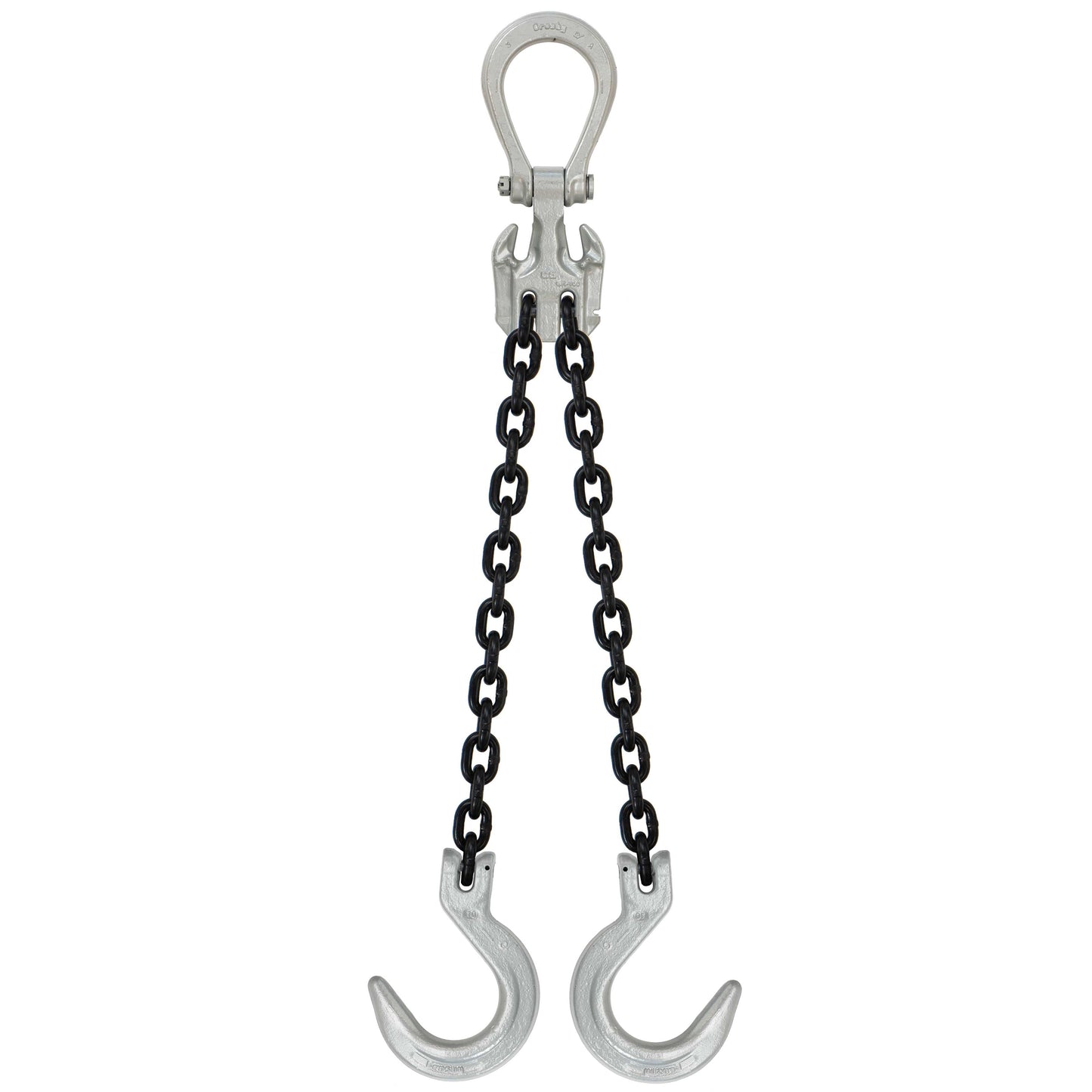 5/8" x 5' Domestic 2 Leg Adjustable Chain Sling w/ Crosby Foundry Hooks