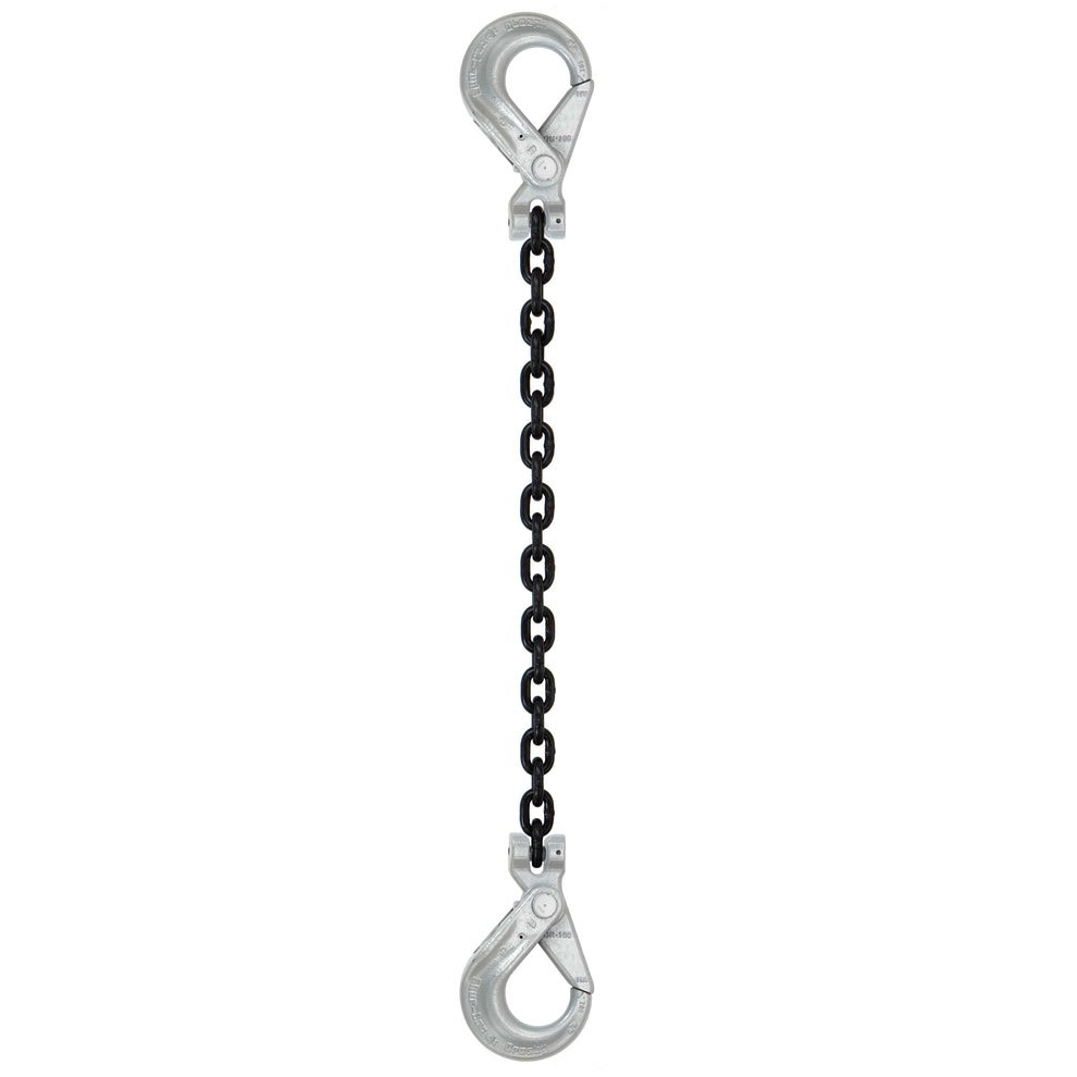 5/8" x 18' Domestic 1 Leg Chain Sling w/ Crosby Self-Locking & Self ...
