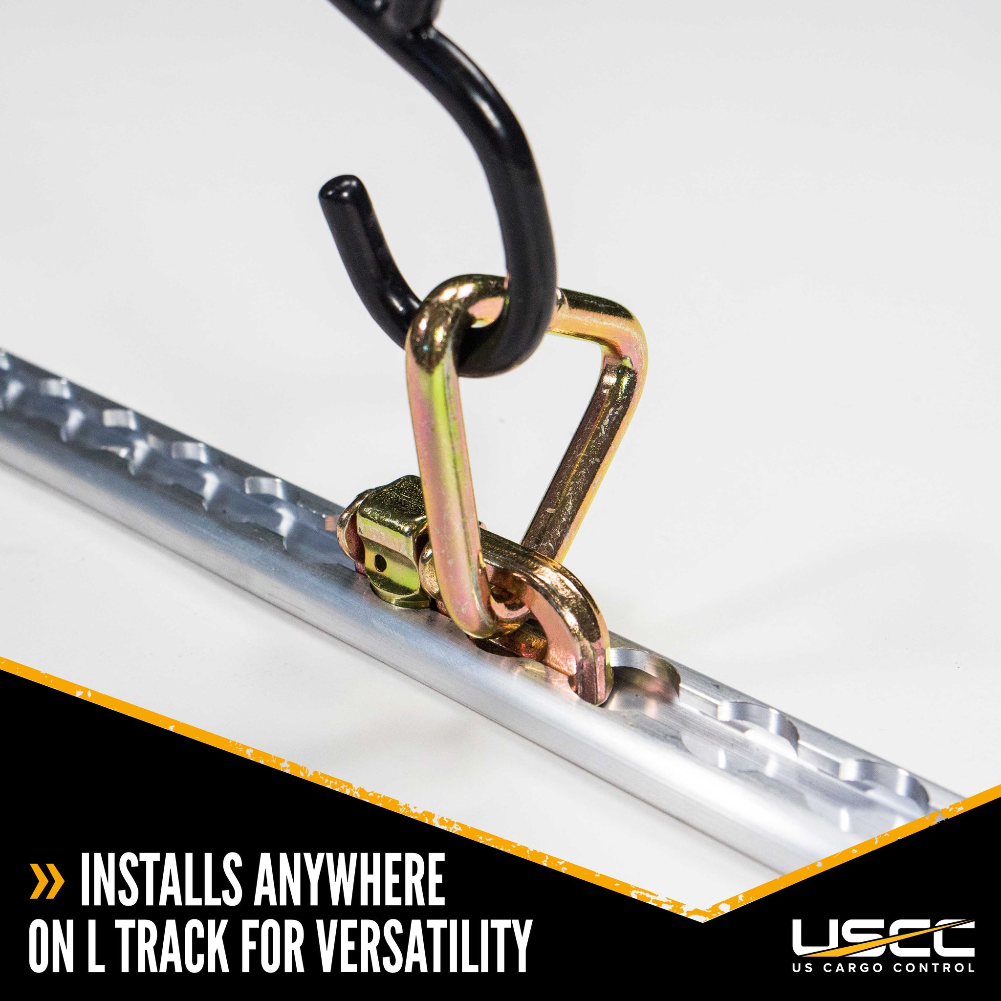 L-track Double Stud Fitting w/ Delta Link | 5,000 lbs. Break Strength