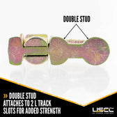 Double Stud L-Track Fitting with Large Opening | 5,000 lbs. BS