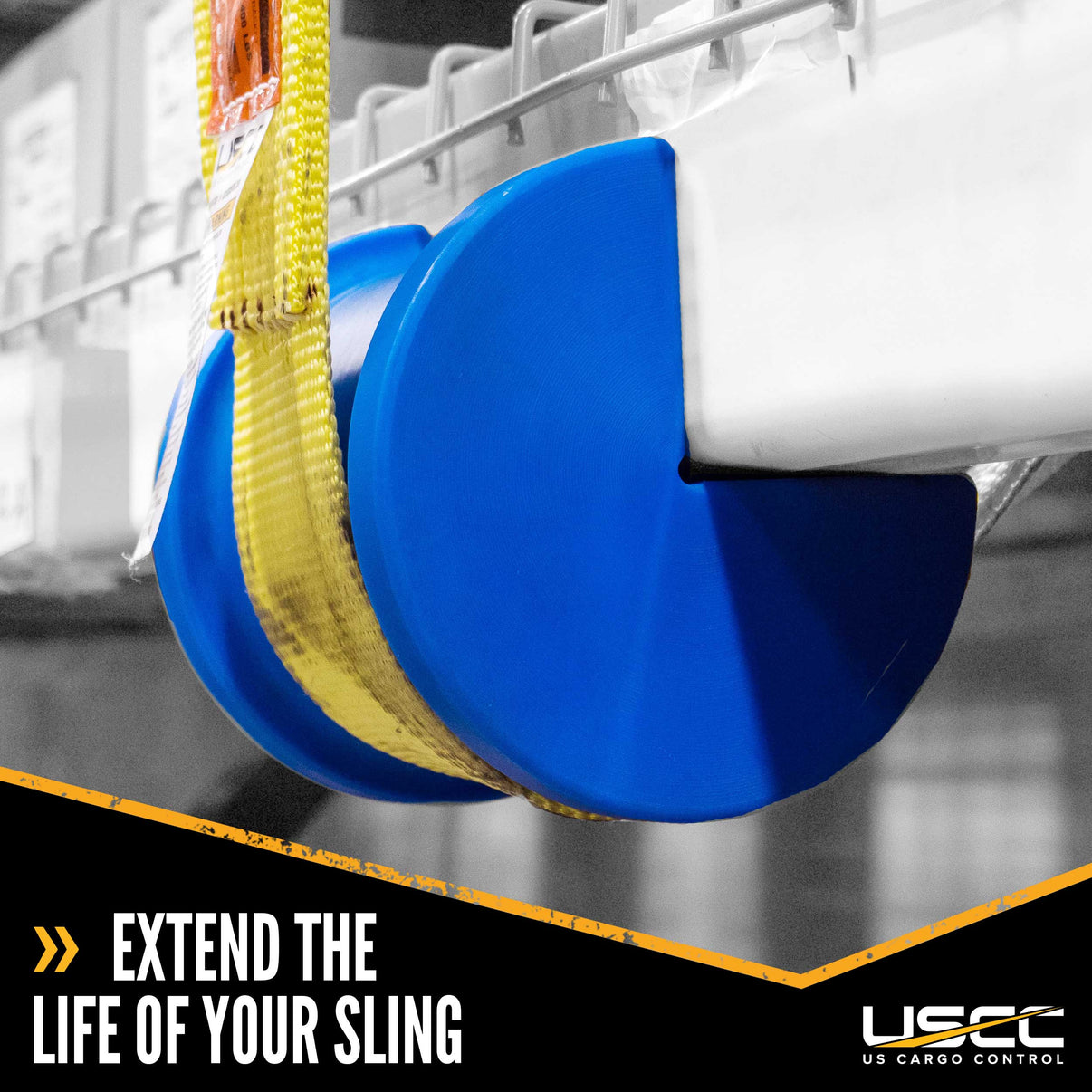 Heavy-Duty LiftGuard™ Magnetic Lifting Sling Edge Protector | 6" Wide