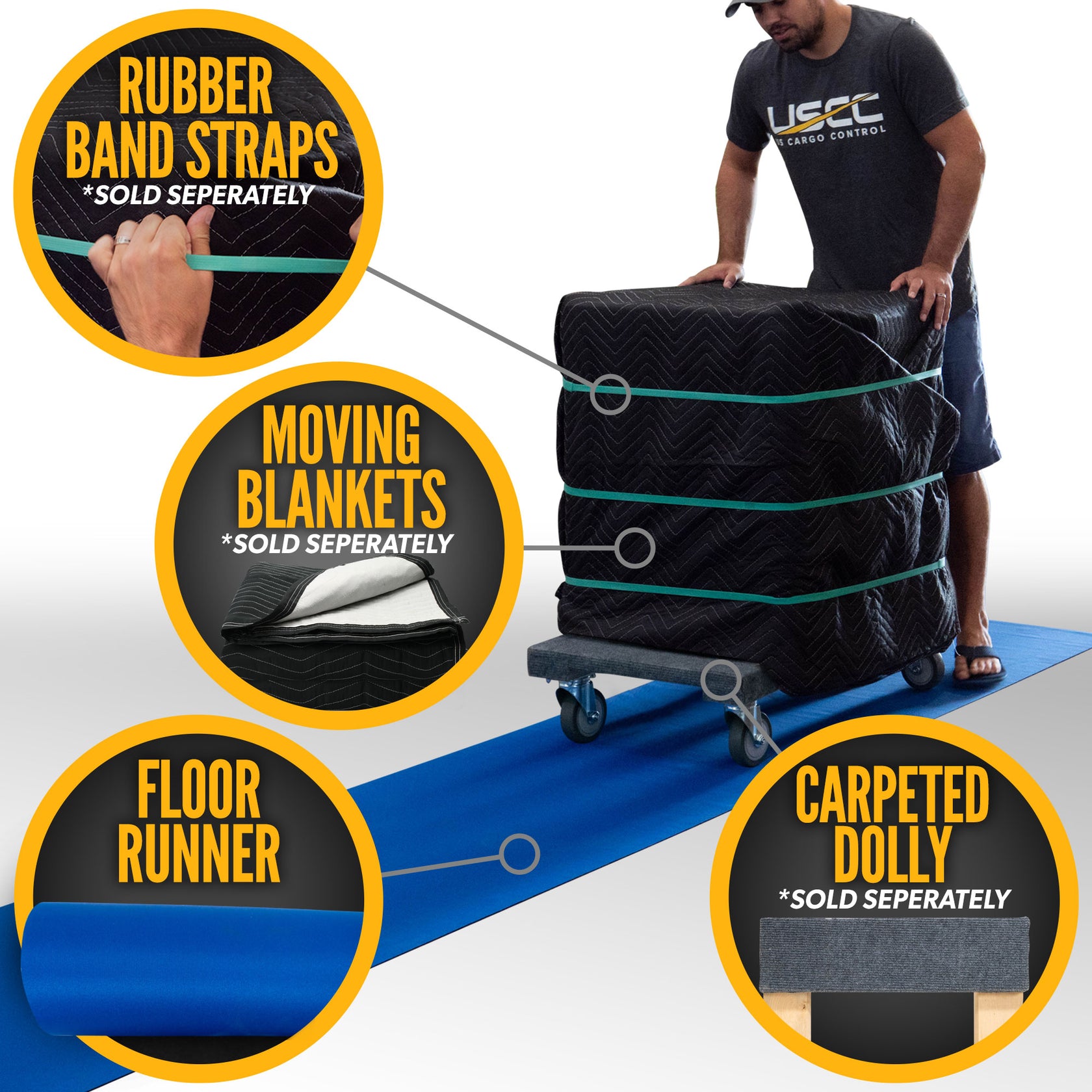 27" x 180' Neoprene Floor Runner - Blue