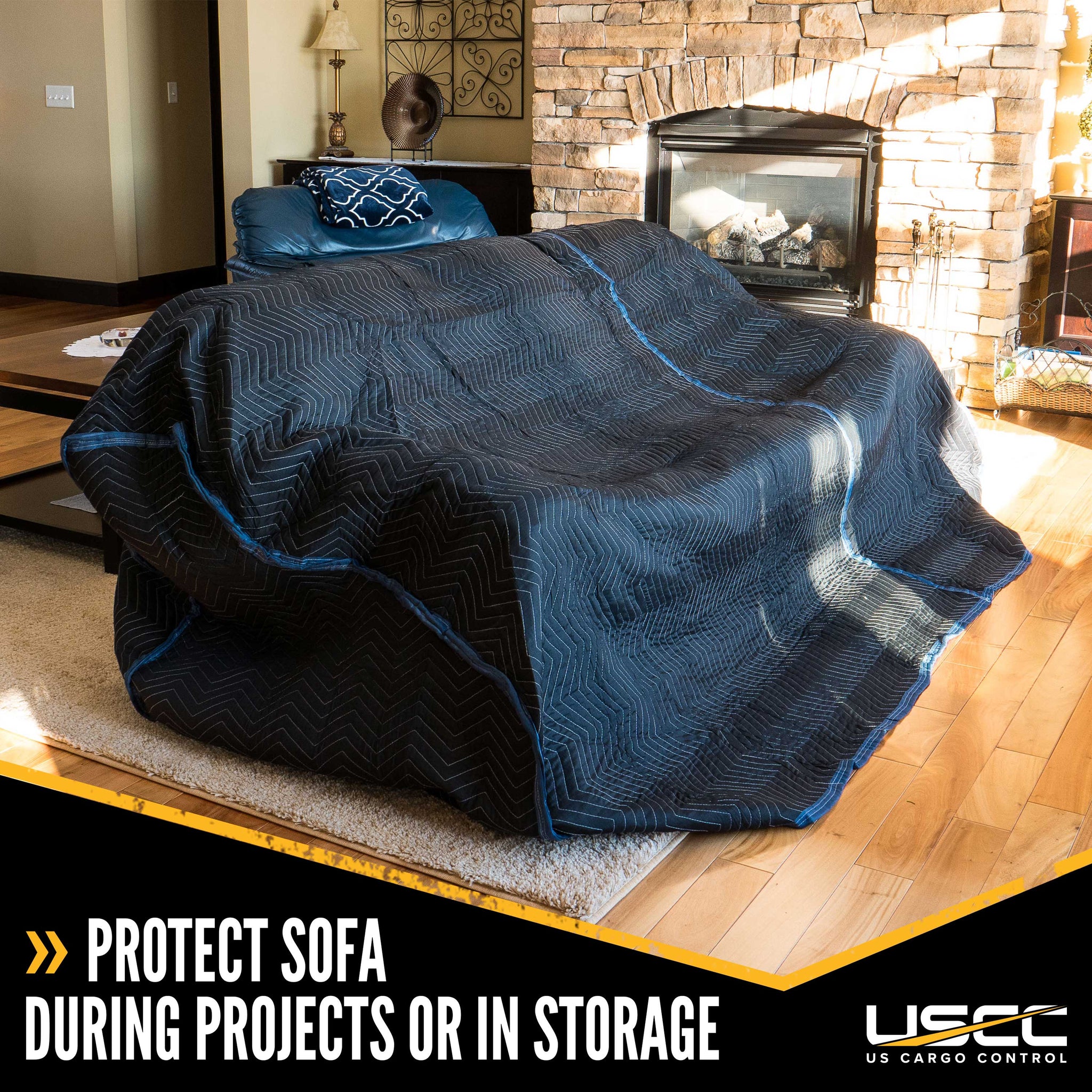 Quilted Sofa Cover - Quilted Couch Covers for Moving & Sofa Storage
