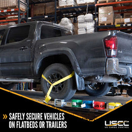 Side Mount Wheel Net with Ratchet and Flat Hook - 4 pack